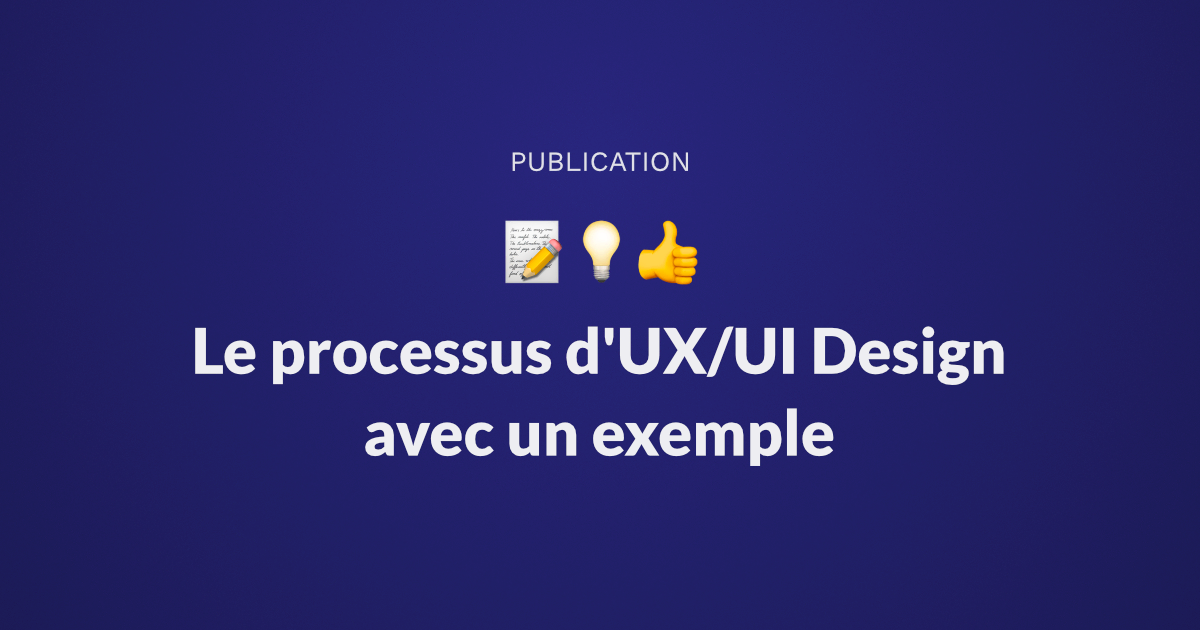 Le processus d'UX/UI Design avec un exemple - Doko Zero